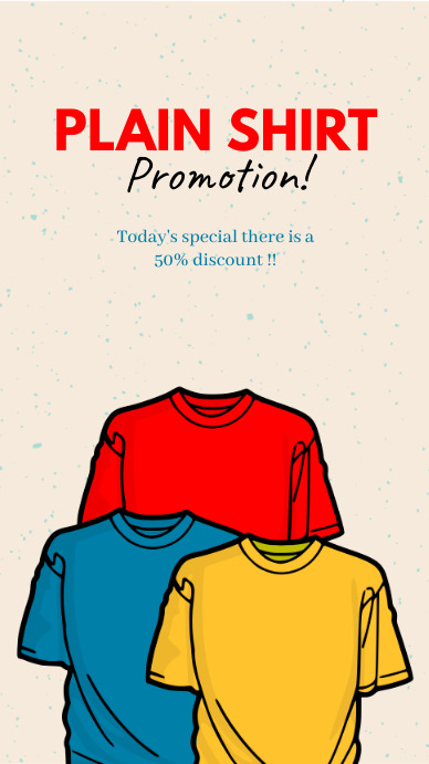 Plain Shirt Promotion Template | PosterMyWall