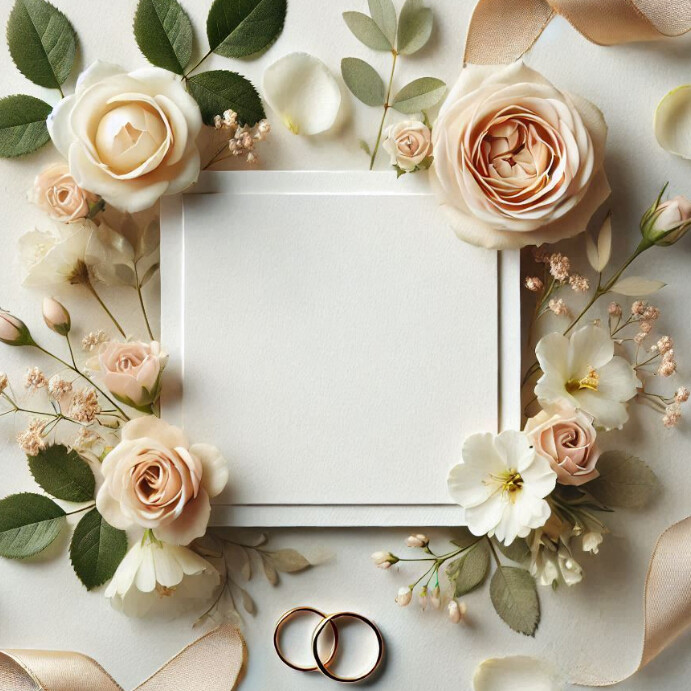 Plain wedding card design Template | PosterMyWall