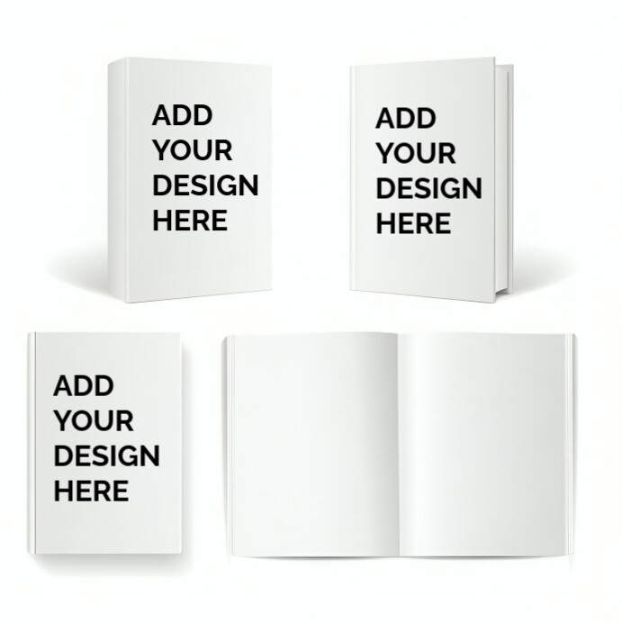 Plain White Book Cover And Interior MockUp Template Instagram Post ...