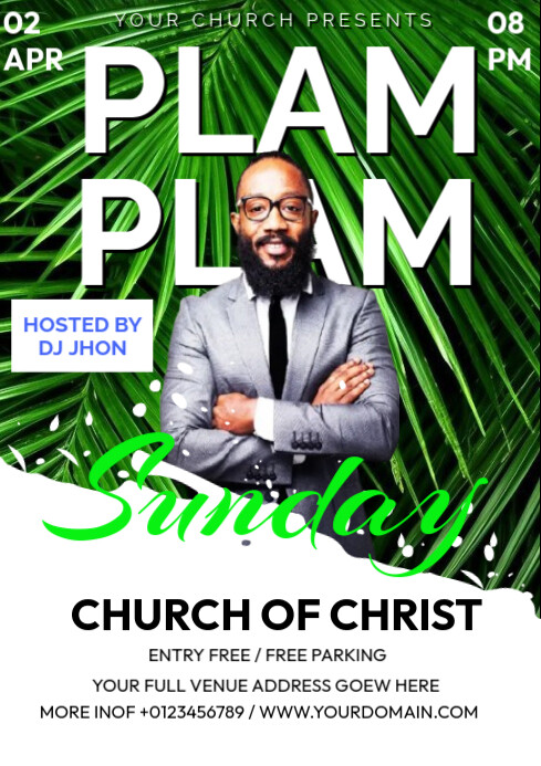 Plam Sunday A4 Template | PosterMyWall