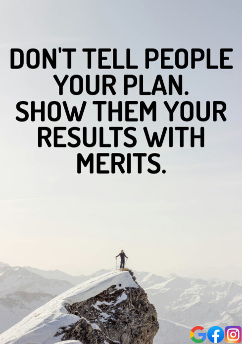 PLAN AND RESULT QUOTE TEMPLATE | PosterMyWall