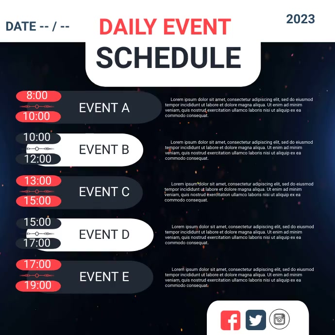 planner,daily event,schedule post Template | PosterMyWall