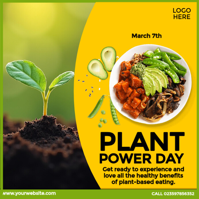 Plant Power Day Template | PosterMyWall