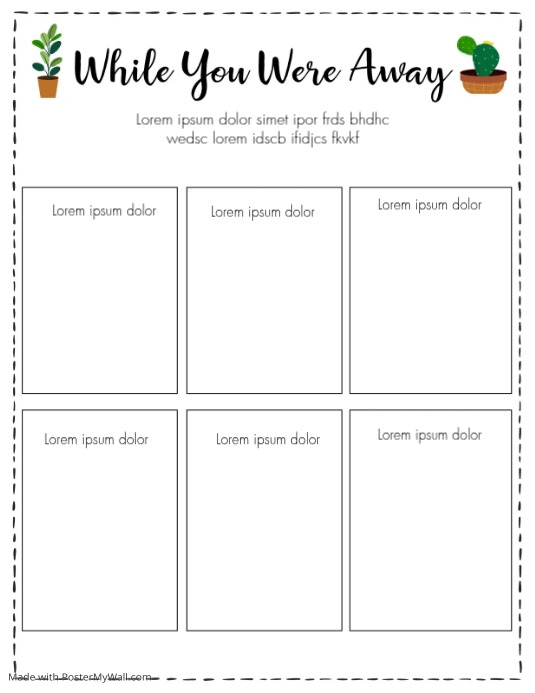 Plant Substitute teacher editable Template | PosterMyWall