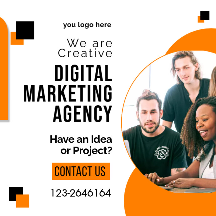 Plantilla Digital Marketing Agency Template | PosterMyWall