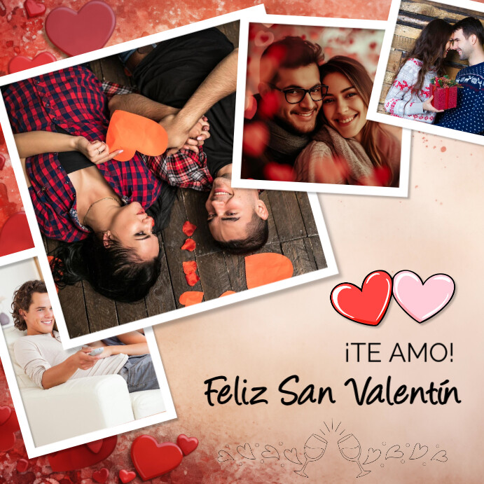 Plantilla para enamorados, collage de fotos Template | PosterMyWall