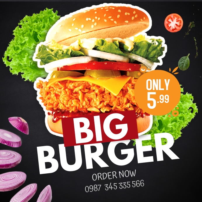 Burger Restaurant Flyer Template | PosterMyWall
