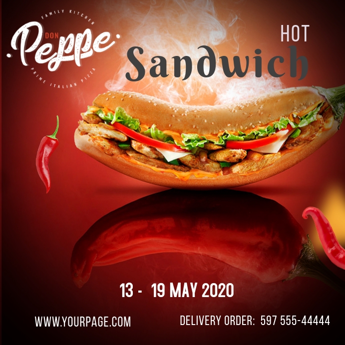 Sandwich Flyer Template | PosterMyWall