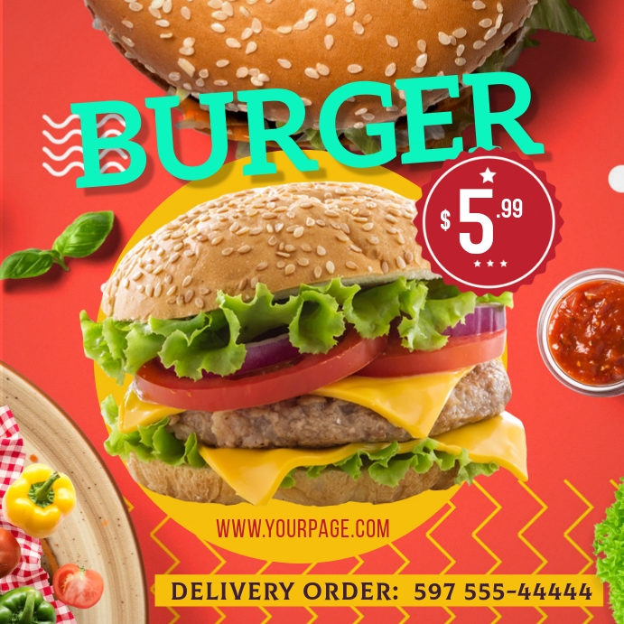 Burger Restaurant Flyer Template | PosterMyWall