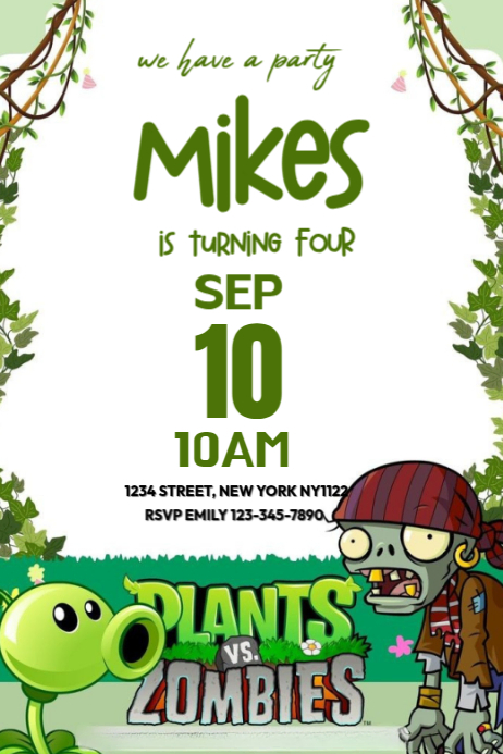 Plants vs Zombie Flyers Template | PosterMyWall
