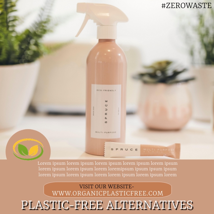 Plastic-free products business flyer poster Template | PosterMyWall
