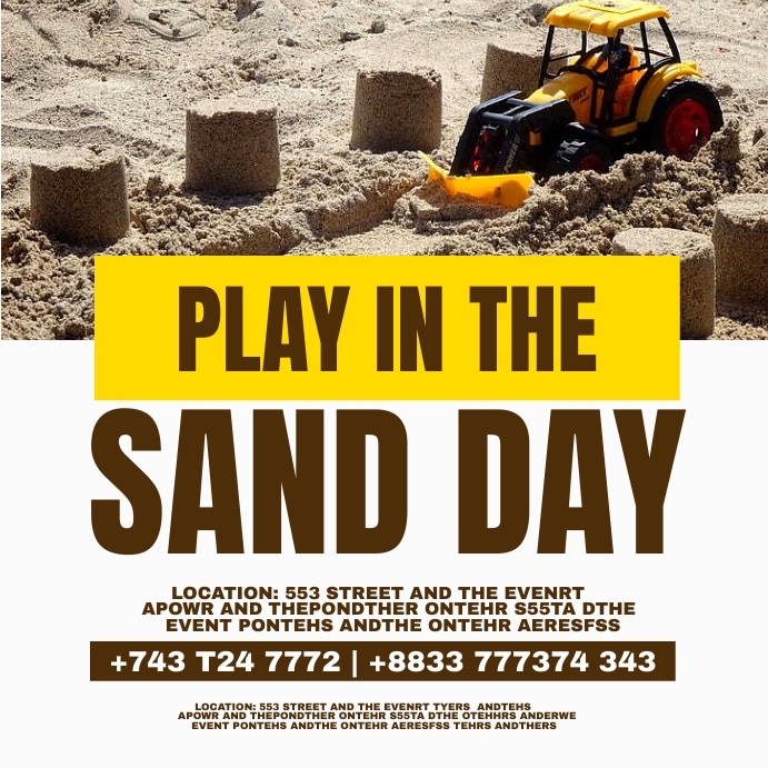 Copy of play with sand | PosterMyWall