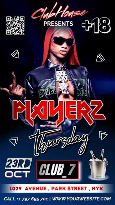 PLAYERZ THURSDAY PARTY FLYER TEMPLATE | PosterMyWall