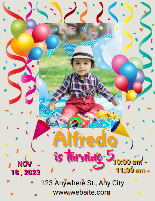 Playful Kids Birthday Invitation Card Square Template | PosterMyWall