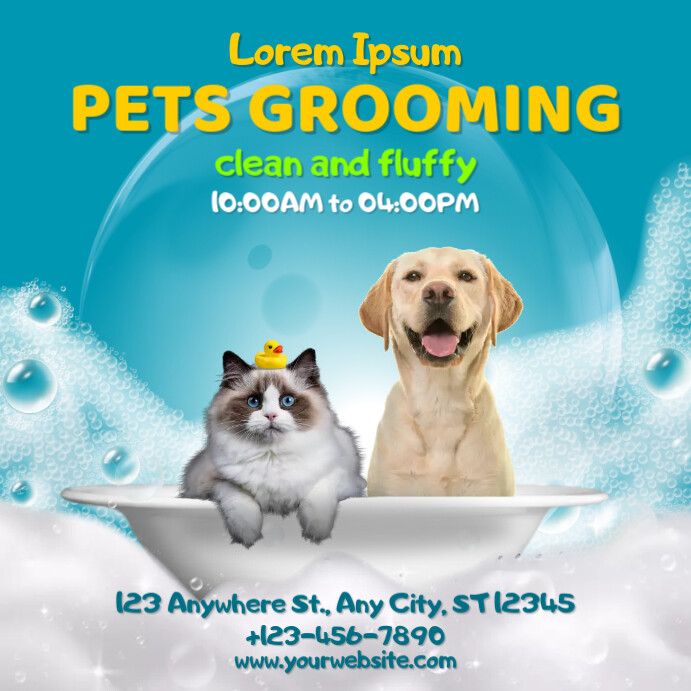 Copy of Playful Pet Grooming Instagram Post | PosterMyWall