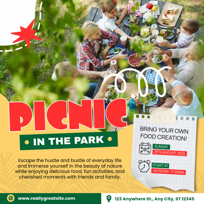 Playful Picnic In The Park Instagram Post Template | PosterMyWall