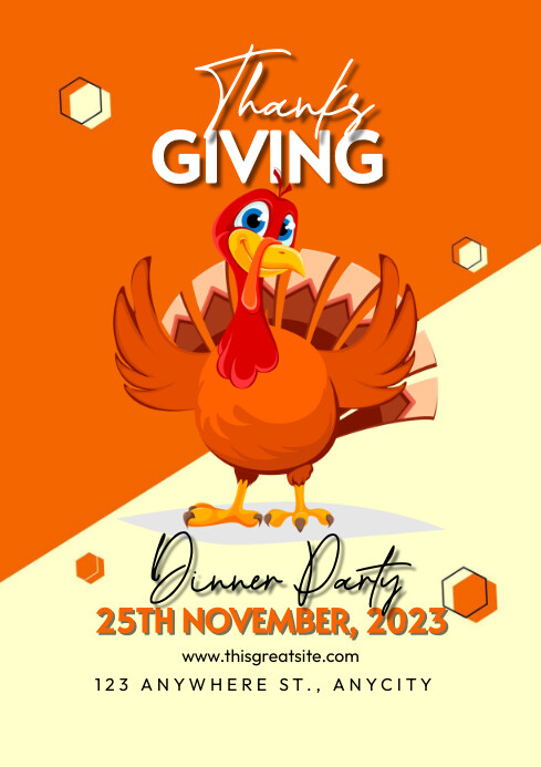 Playful Thanks Giving Template | PosterMyWall