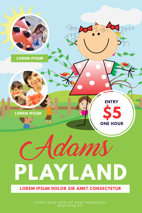 PlayGround Kindergarden Flyer Design Template | PosterMyWall
