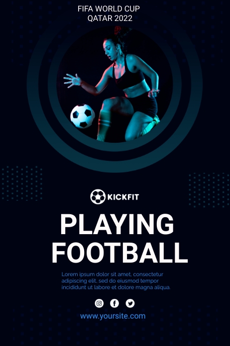 Copy of PLAYING FOOTBALL POSTER TEMPLATE | PosterMyWall