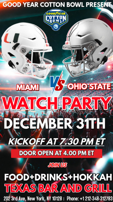 Playoff Quarterfinal at the Cotton Bowl: Miami vs. Ohio State Watch ...