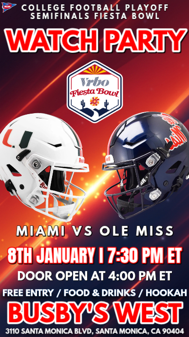 Playoff Semifinal At The Fiesta Bowl: Miami Vs. Ole Miss Watch Party ...