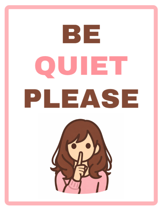 Please Be Quiet School Hospital Business Kids Signage Poster Flyer ...
