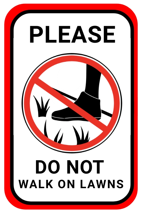 Plantilla de PLEASE DON'T WALK ON LAWNS SIGNS | PosterMyWall