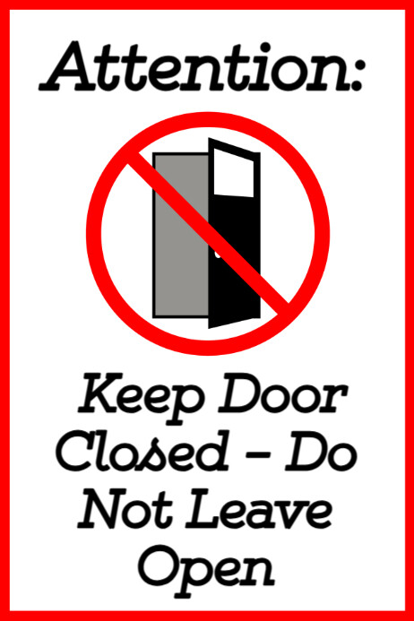 please keep door closed sign notice Template | PosterMyWall