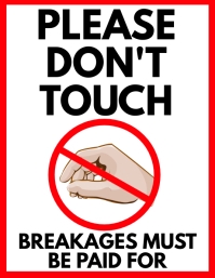 Please Look But Don't Touch Retail Sign Template | PosterMyWall