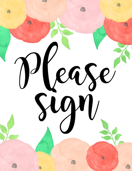 Please sign Template | PosterMyWall