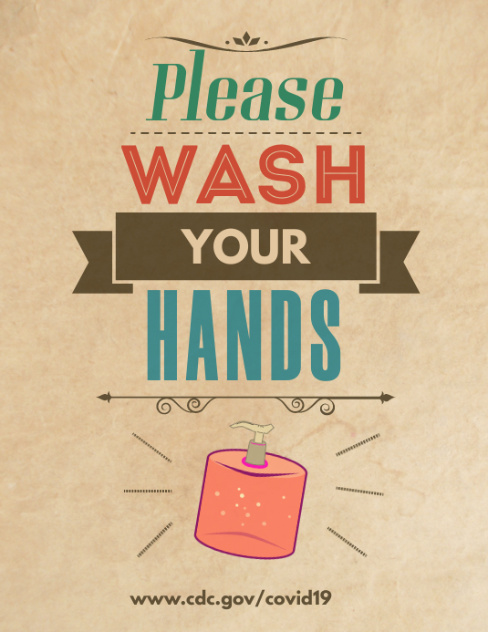 Copy of Please Wash Your Hands Retro Poster | PosterMyWall