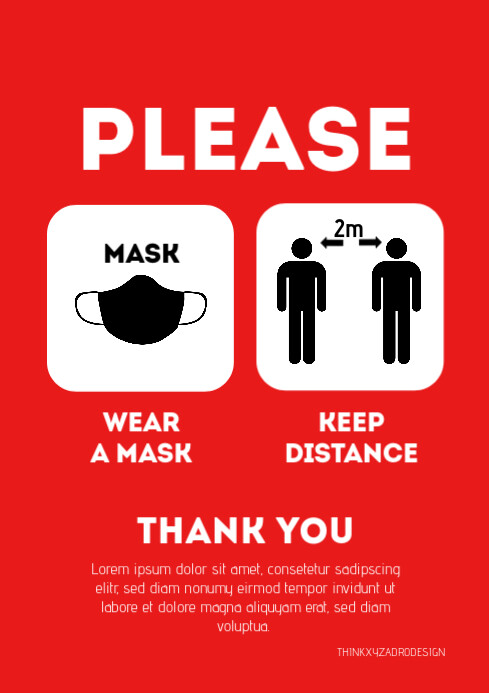 Copy of Please wear a mask Customer information din | PosterMyWall