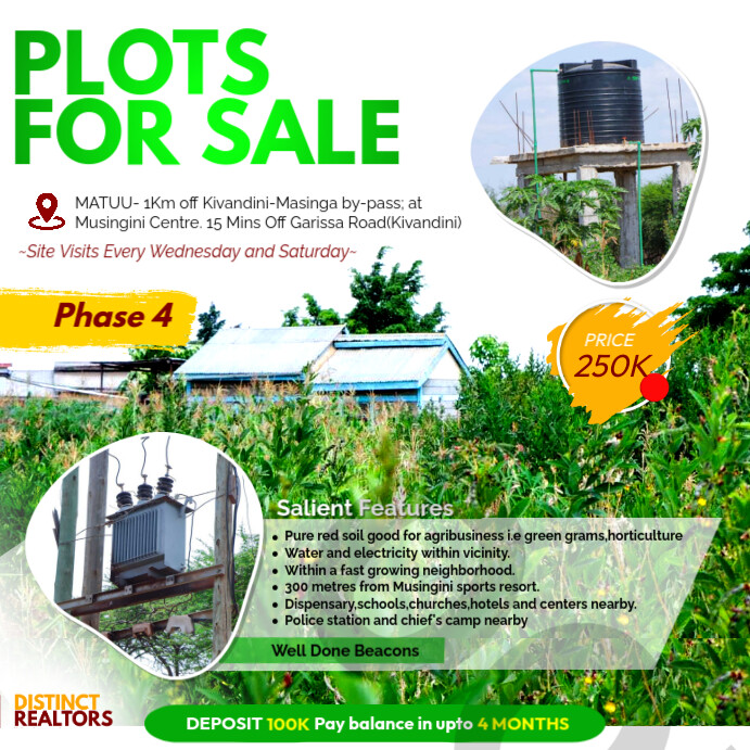 Copy of Plots land on sale advertisement promotion online social media ...