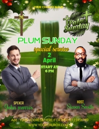 PLUM SUNDAY SERVICE Template | PosterMyWall