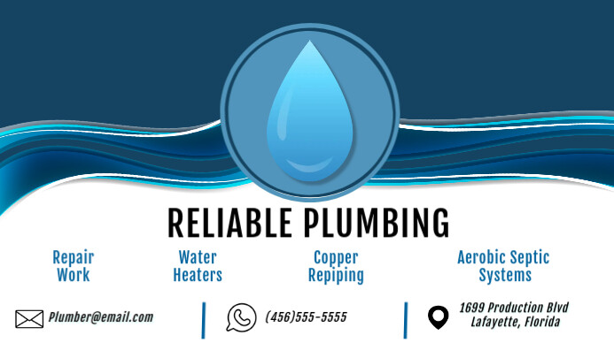 Plantilla de Plumber Business Card | PosterMyWall