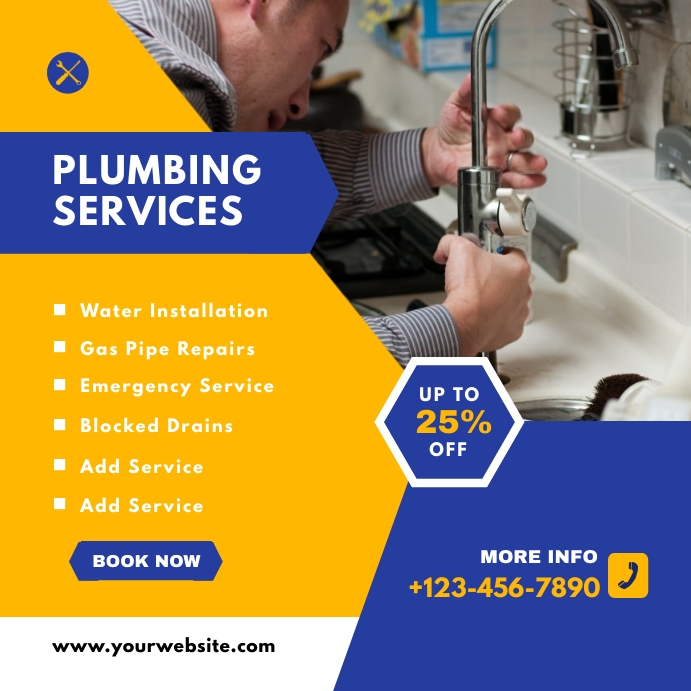 Plumbing service (1) Template | PosterMyWall