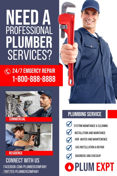 Plumbing Service Template | PosterMyWall