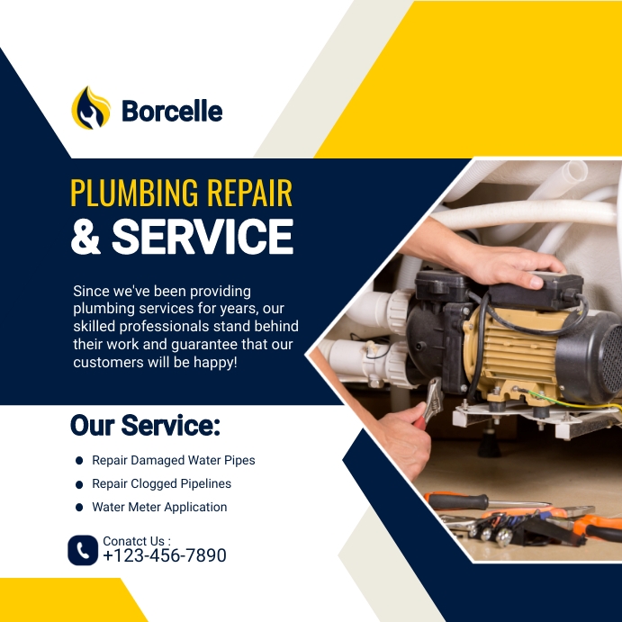 Plumbing service flyer template | PosterMyWall