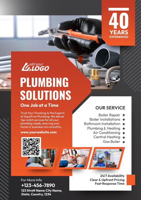 Plumbing Service Flyer Template | PosterMyWall