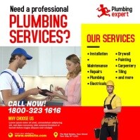 Plumbing Services Ad Video Template | PosterMyWall