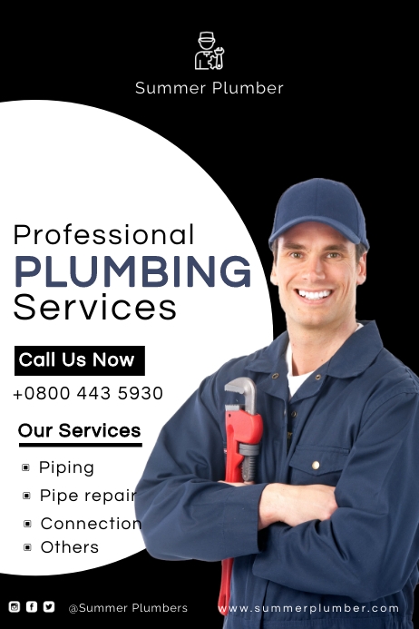 Plumbing Services flyer Template | PosterMyWall