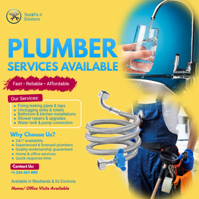 Plumbing Services poster Template | PosterMyWall