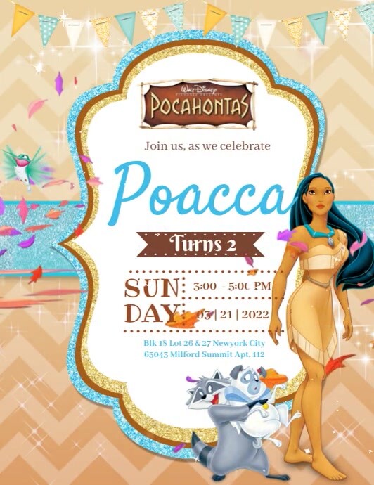 Pocahontas Template | PosterMyWall