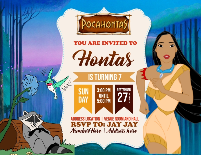 Pocahontas Template | PosterMyWall