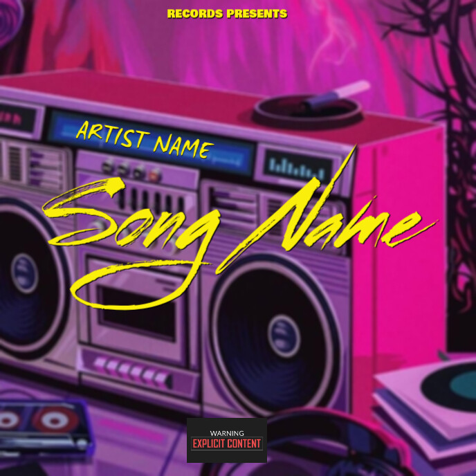 Pochette d'album Template | PosterMyWall