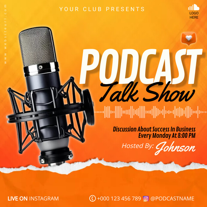 Podcast,live podcast,event Template | PosterMyWall