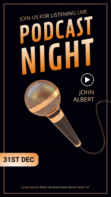 Copy of Podcast,live podcast,event | PosterMyWall