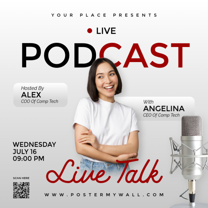 Podcast and Talk Show Poster Template | PosterMyWall