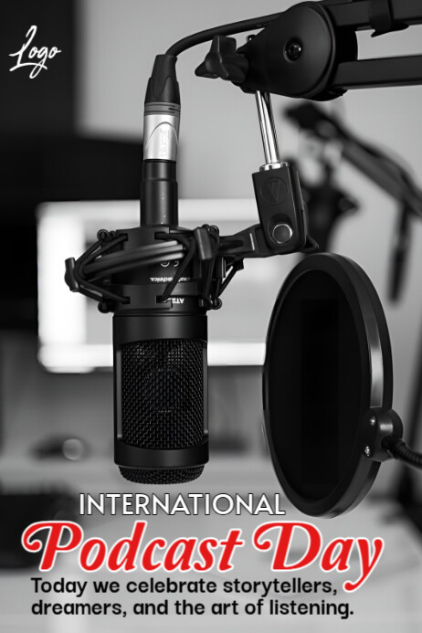 Podcast Day Poster Template | PosterMyWall