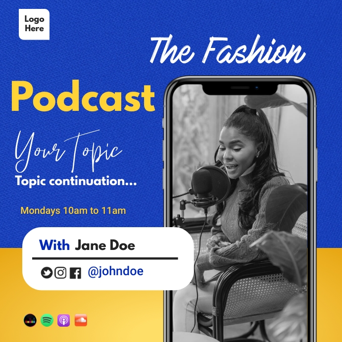 Podcast Template | PosterMyWall